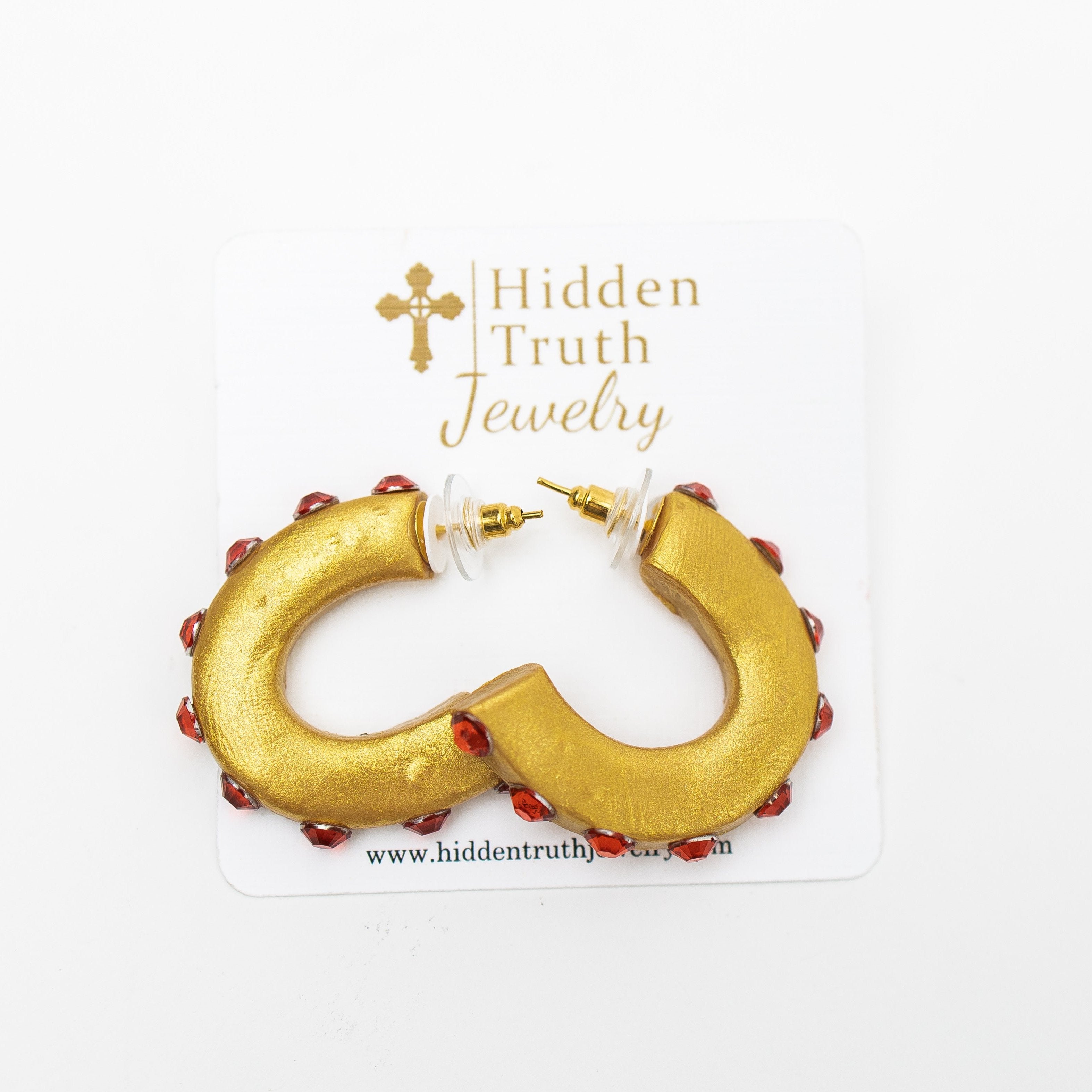 Small Red Hoops – Hidden Truth Jewelry