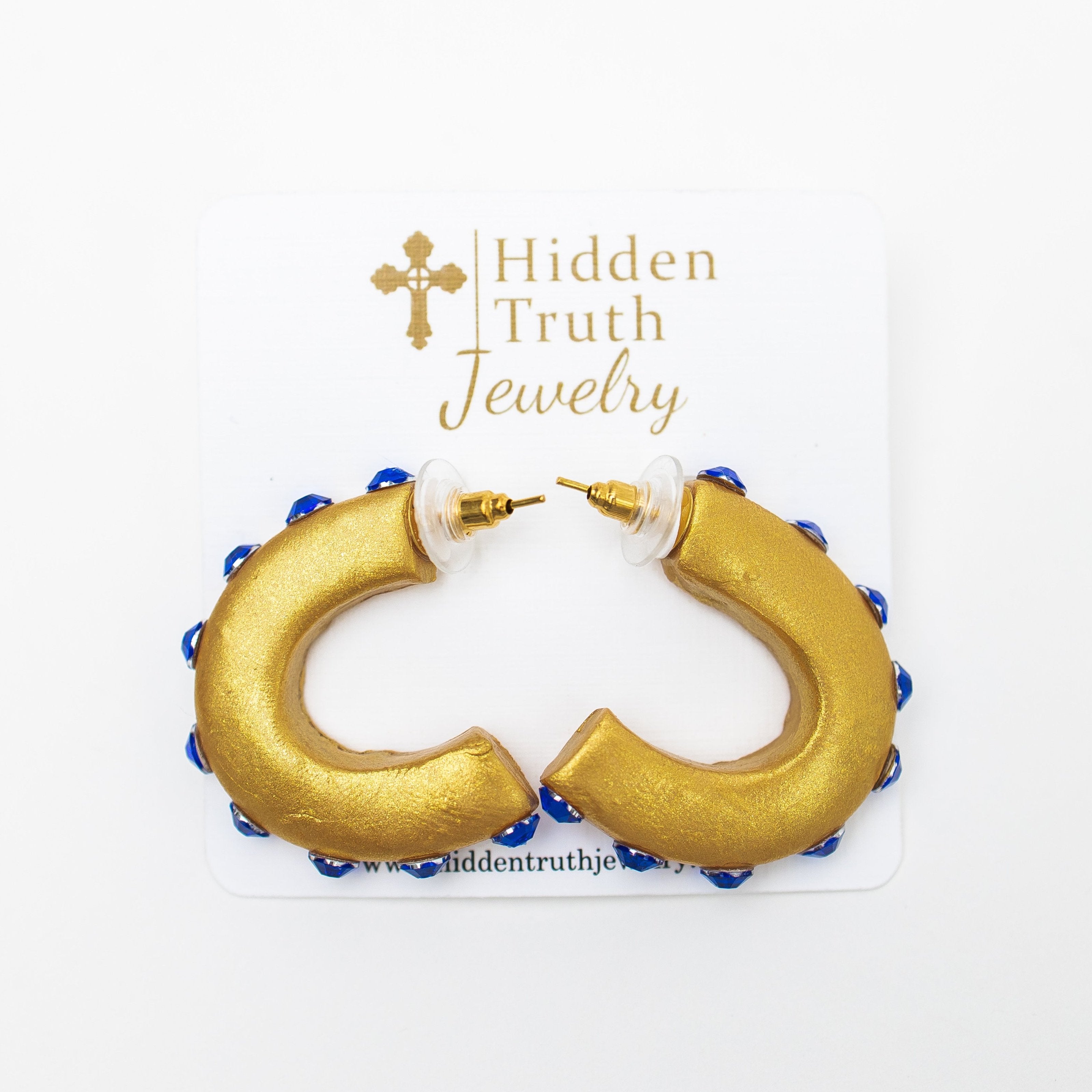 Small Blue Hoops – Hidden Truth Jewelry