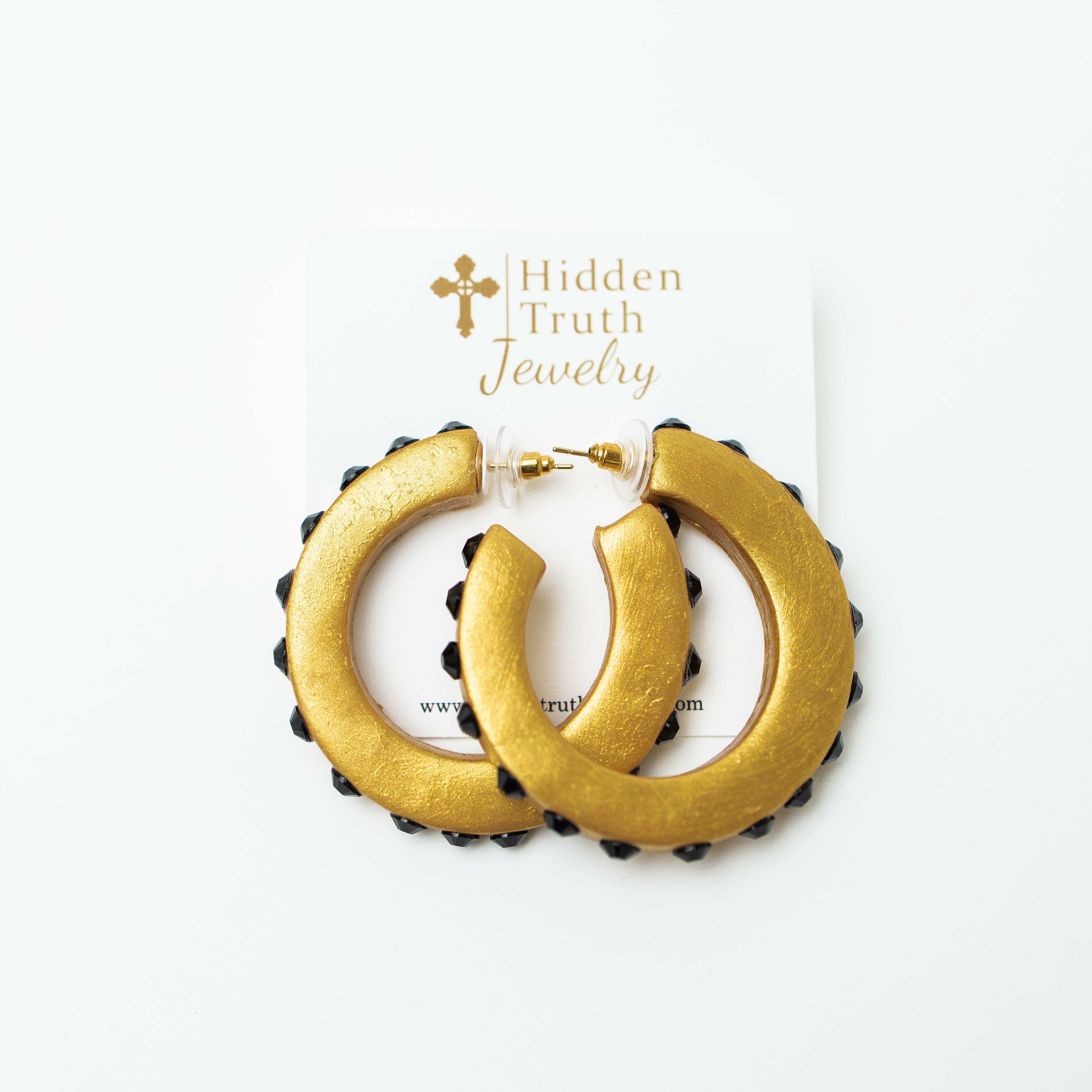 Black Hoops – Hidden Truth Jewelry