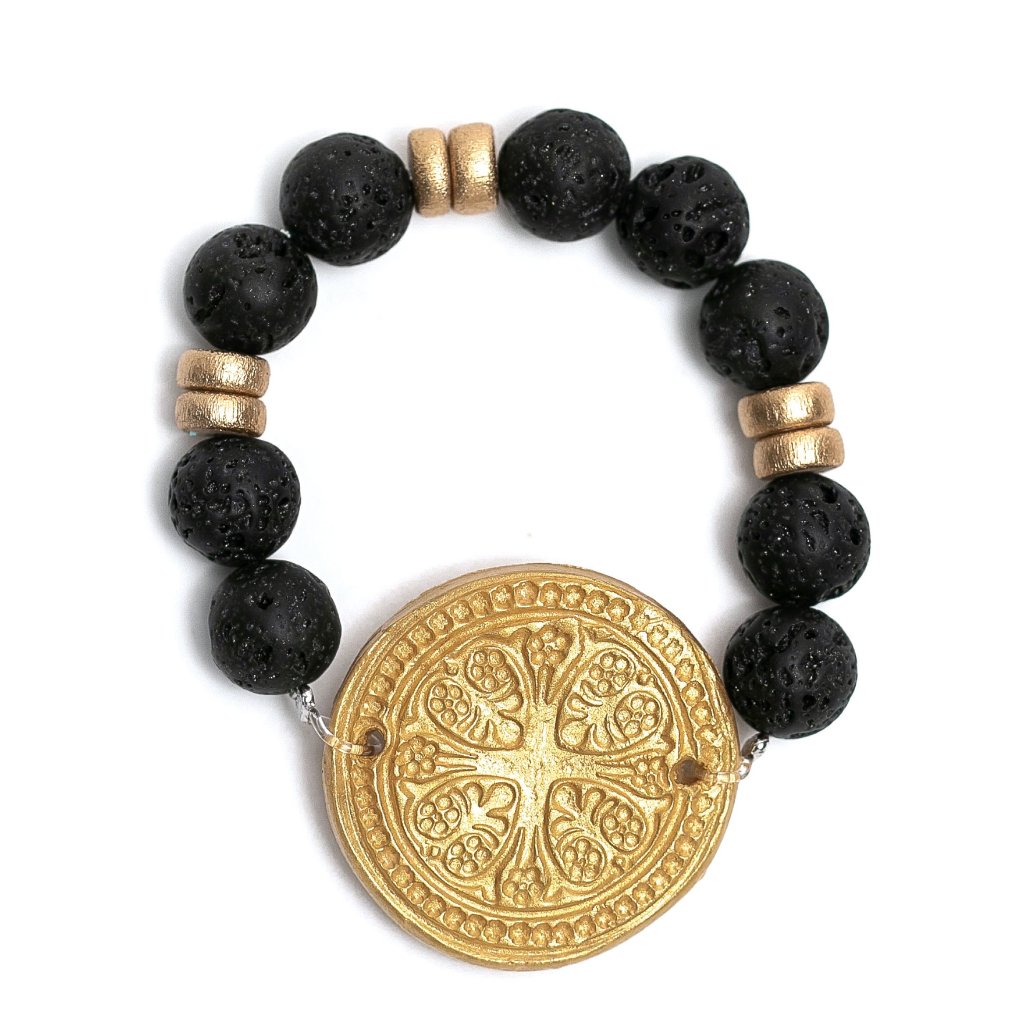 Black Lava with Truth Cross Bracelet – Hidden Truth Jewelry