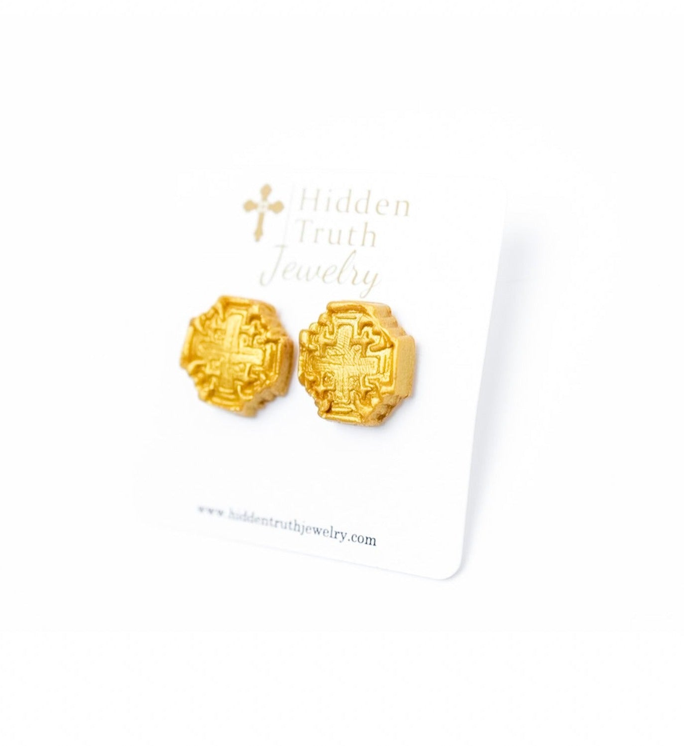 Tiny Jerusalem Studs – Hidden Truth Jewelry